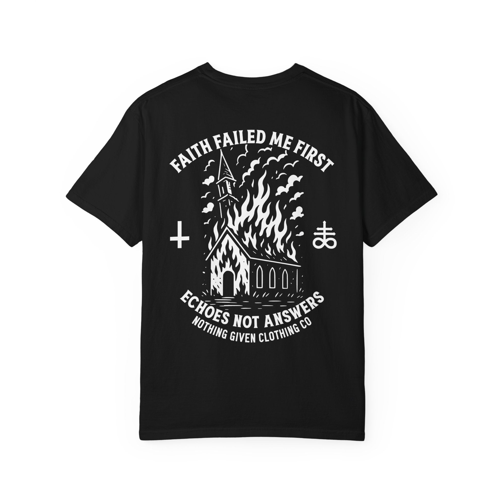 Faith Failed Me First T-Shirt – Alternate Design Anti-Religion Graphic ...